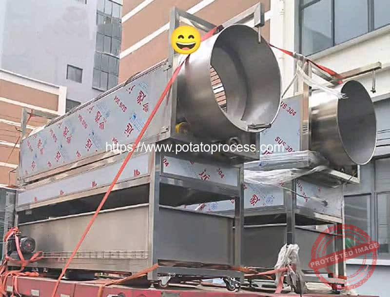 Automatic Rotary Drum Type Potato Washing Cleaning Machine | Potato ...